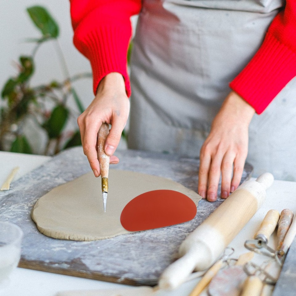 3 Pcs Clay Artist Auxiliary Art Special Tools Silicone Red for Pottery ...