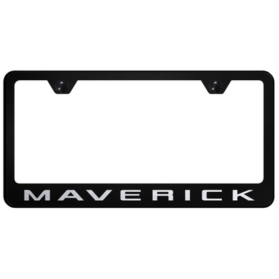 Ford Maverick Logo Stainless Steel License Plate Frame (Black) | eBay