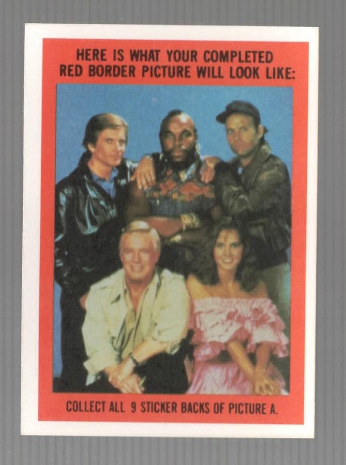 1983 Topps The A-Team Sticker Colonel "Hannibal" Smith #4 Near Mint or ...