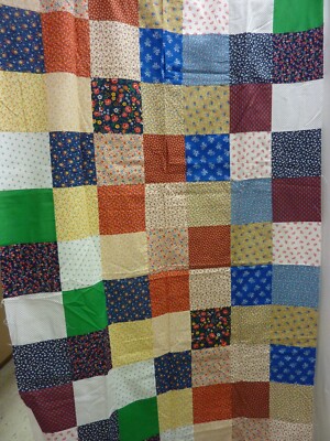 UNFINISHED PATCHWORK QUILT PIECE 88”Lx 40”W | eBay