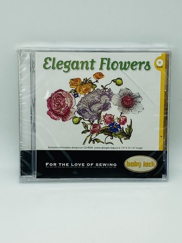 Baby Lock CD ROM Elegant Flowers Embroidery Designs 2004 Babylock BLDP ...