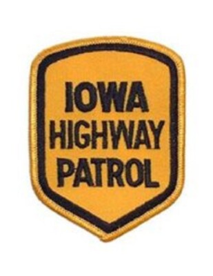 IOWA HIGHWAY PATROL STATE POLICE EMBROIDERED SHOULDER PATCH- IRON-ON ...