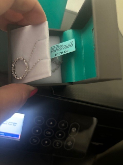 NEW IN BOX DESIGNER EFFY Diamond Circle Necklace 1/10 carat SS W/ EFFY ...