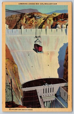 Postcard Lowering Loaded Box Car, Boulder Dam Canyon Unposted | eBay ...