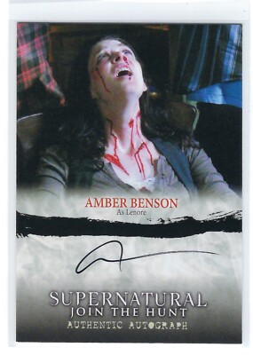 2014 CRYPTOZOIC SUPERNATURAL AMBER BENSON as LENORE AUTO AUTOGRAPH CARD ...