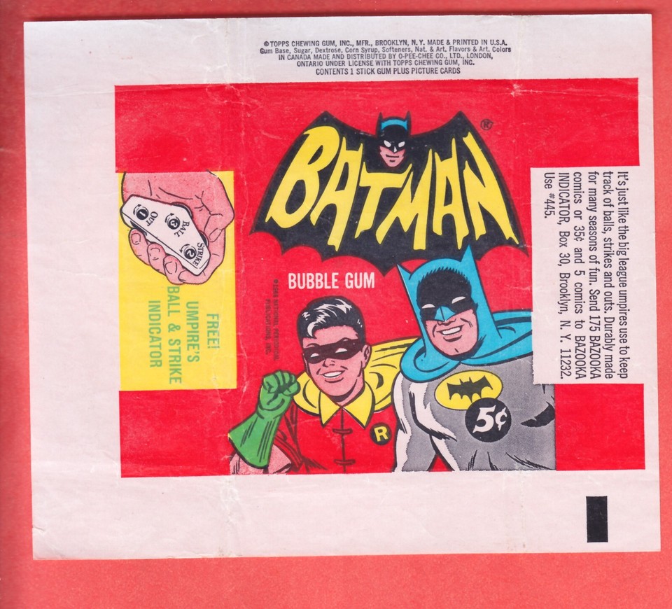 1966 TOPPS BATMAN ALL 4 WRAPPER VARIATIONS NM/MT | eBay