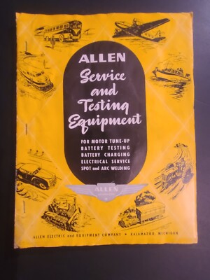 Vintage 1948 Allen Automotive Service and Testing Equipment 40 Page ...