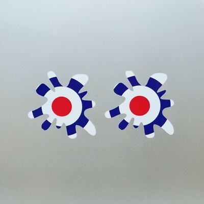 2x RAF MOD Target Splat Vinyl Sticker Decal For Car Van Window 60x60mm ...