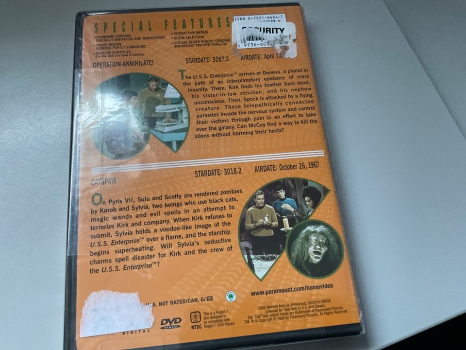 Star Trek - Volume 15 (Episodes 29 30) (DVD, 2000, Sensormatic ...