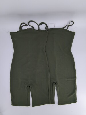 2 x Womens Bozzolo One Piece Shorts Bodysuit in Olive Green Size Large ...