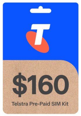 Telstra $160 110GB Pre-Paid SIM Card Starter Kit 6 Month Expiry Tri-Cut ...