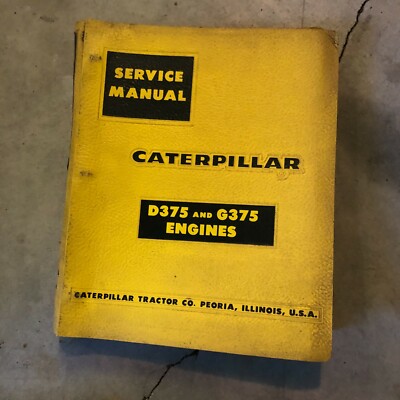 CATERPILLAR CAT D375 G375 ENGINE SERVICE MANUAL S/N 43B 44B | eBay