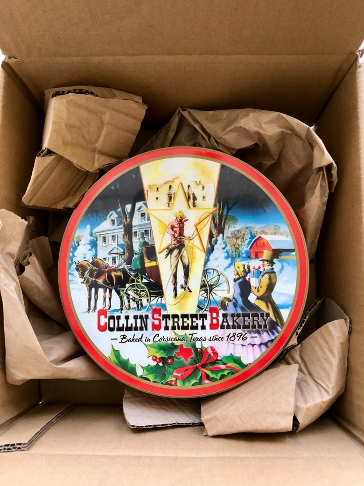 Collin Street Bakery Pecan Fruitcake Tin Texas – Famous Holiday Cake ...