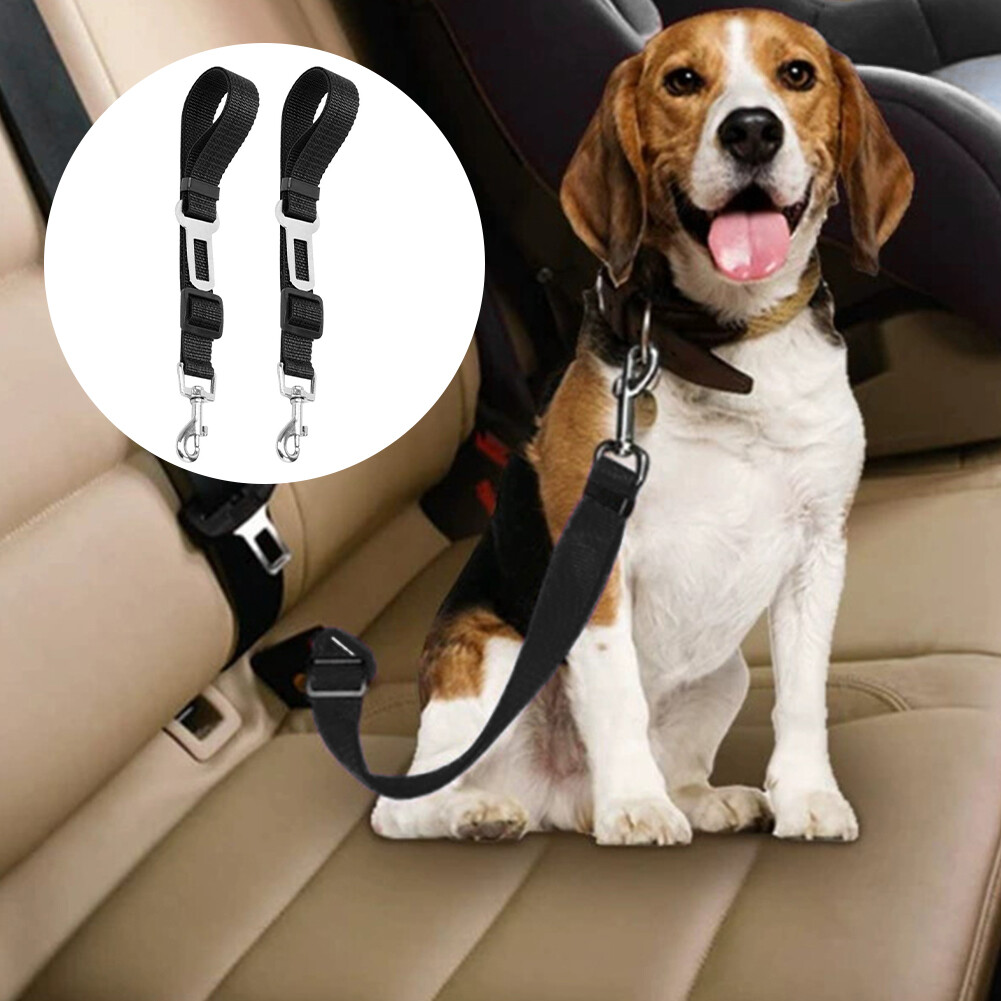 Portable Nylon Dog Car Safety Belt Seat Harness Backseat Adjustable ...