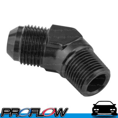 PROFLOW Male Fitting AN -16 (AN16) 45 Degree To 1" NPT Black | eBay