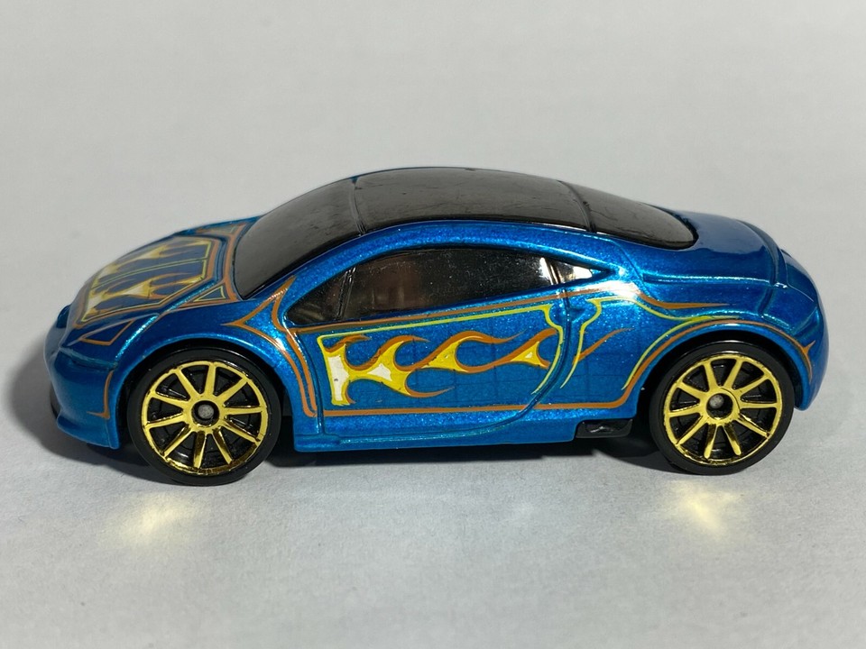 Hot Wheels Mitsubishi Eclipse Concept Car Blue With White Orange Flames ...