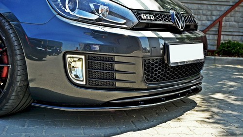 Front Diffuser Splitter V2 Maxton Design Gloss Black ABS for Vw Golf ...