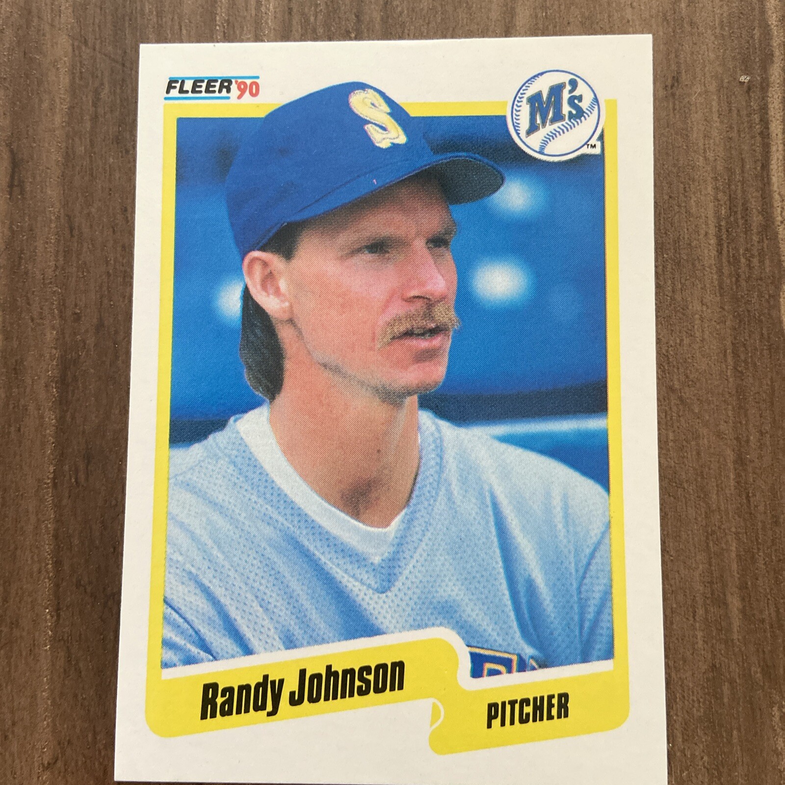 1990 Fleer - #518 Randy Johnson Pink Dot On Hat And 518 Off Center | eBay