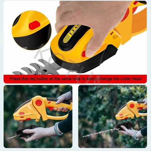 36V 2-in-1 Electric Hand Held Grass Shear Shrubber Handheld Hedge ...