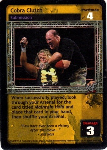 WWE: Cobra Clutch [Played] card type Submission Raw Deal Wrestling WWF ...