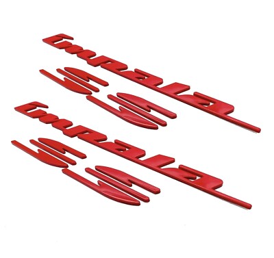 2x Impala SS Quarter Panel Emblems 3D Badges 94-96 New Gloss Red | eBay