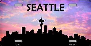 Seattle Silhouette Novelty Metal License Plate Tag LP8721 | eBay
