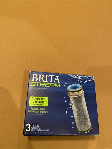 BRITA STREAM Filter Pitcher Replacement Cartridge 3-PACK Three Months ...