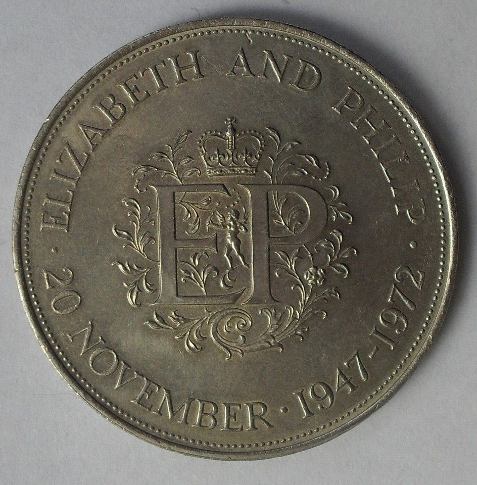 Queen Elizabeth II Silver Wedding Coin Prince Phillip King Charles III ...