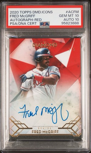 💎💎2020 Topps Diamond Icons Fred McGriff Red Autograph 3/5 PSA 10 - HOF ...