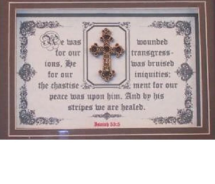 Bible Verse Plaque Scripture "By His Stripes We Are Healed.."Christian ...