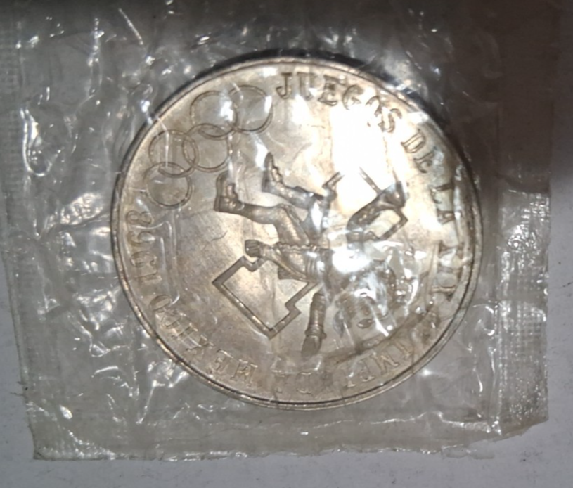 1968 Mexican 25 Pesos Silver Olympic Coin In BU Condition | eBay