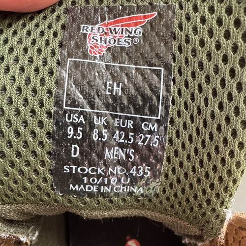 Red Wing Shoes 435 King Toe Work Boots Mens Size 9.5 D EUR 42.5 Brown ...