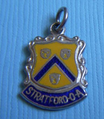 Vintage Stratford on Avon England Shakespeare shield sterling charm | eBay