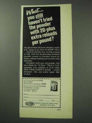 1971 Du Pont Hi-Skor 700-X Powder Ad - Haven't Tried? | eBay