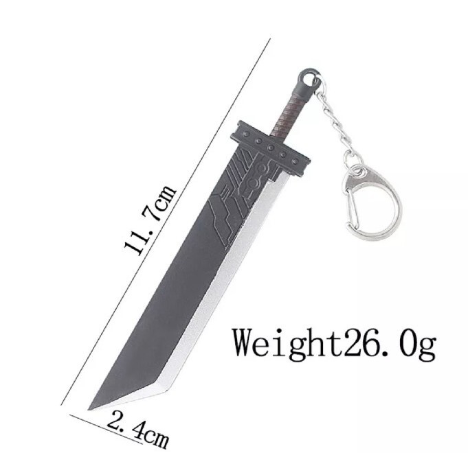 Final Fantasy 7 VII Remake Cloud Strife Buster Sword Keyring Keychain ...