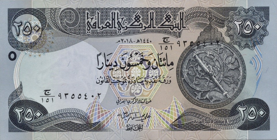 Iraq 5000 Dinar Banknotes UNC (20 x 250 IQD) New W/ Certificate of ...