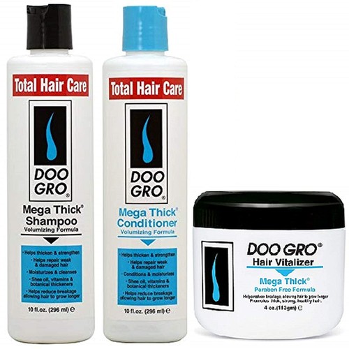Doo Gro Mega Thick Shampoo Conditioner, Vitalizer Set For Thicker ...