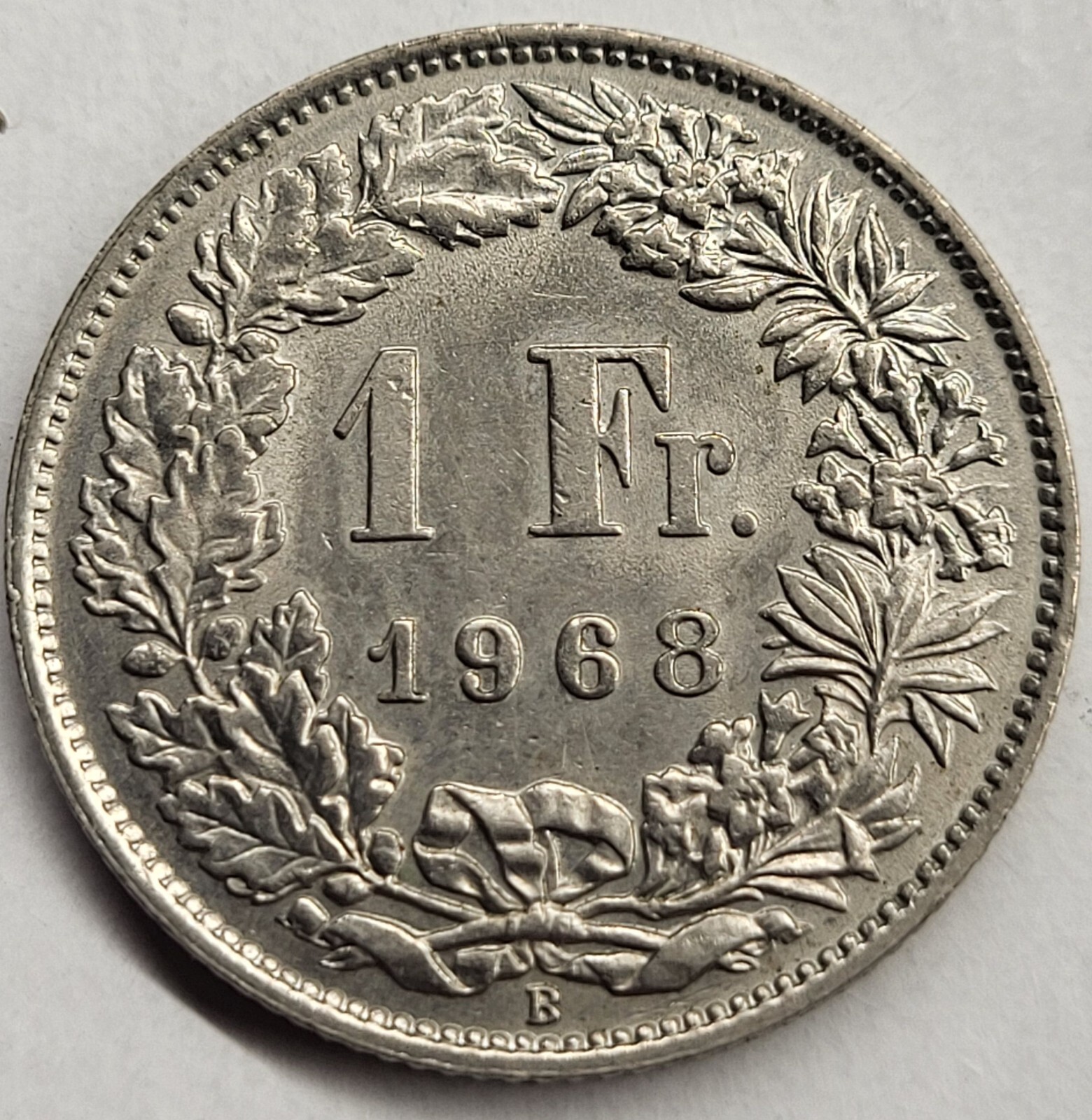 MAURO ++1968 1 franc SILVER COIN coin HELVETIA SWISS SWITZERLAND... | eBay