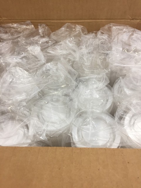 CASE OF 2 400 SYSCO Portion Cup Lids Clear Plastic 7790795 For 1.5 2 2 ...