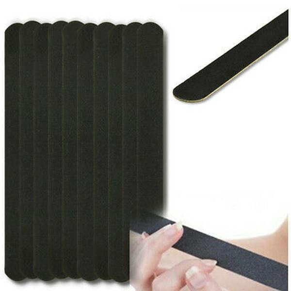 10x Nail Files Double Sided 100/180 Grit File Emery Board Straight Set ...