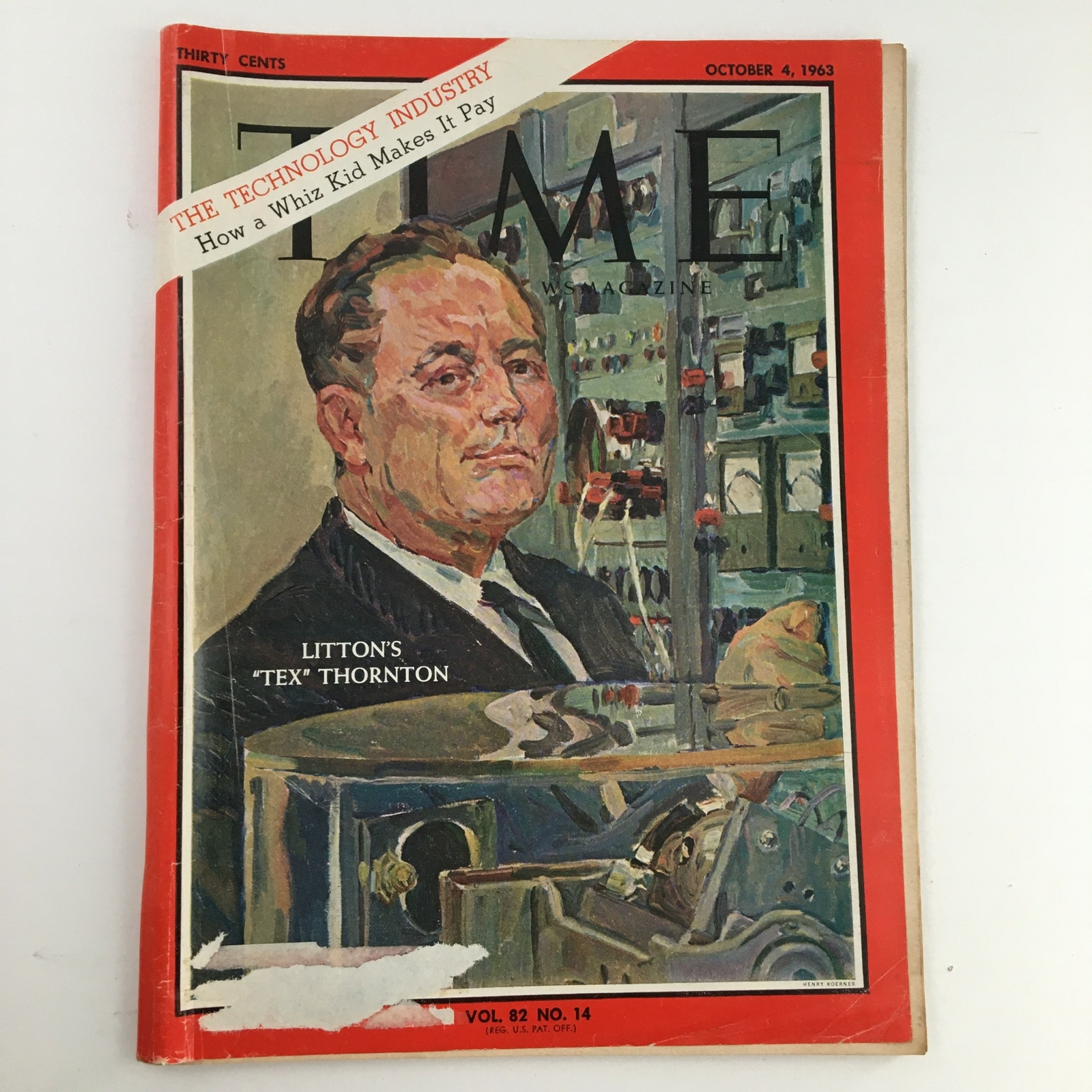 Time Magazine October 4 1963 Vol. 82 No. 14 Litton Charles Bates "Tex ...