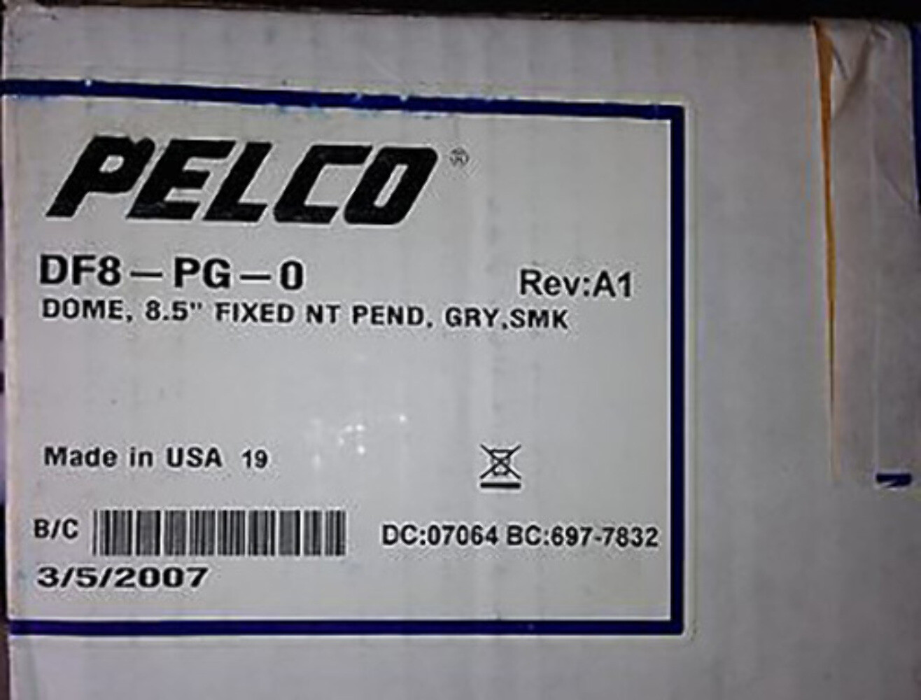 NEW PELCO DF8-PG-0 DOME 8.5" FIXED GRAY (6 Available) | eBay