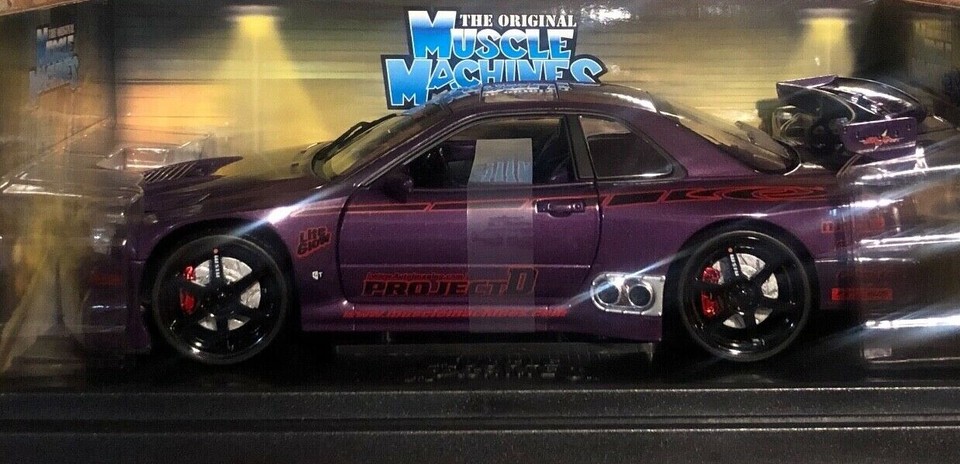 2000 NISSAN SKYLINE GTR 1:18 SS TUNER MUSCLE MACHINES PURPLE | eBay