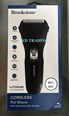 BROOKSTONE Recharge Cordless Wet Dry STAINLESS STEEL BLADE Lithium FOIL ...