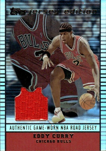 2002 TOPPS JERSEY EDITION EDDIE CURRY JEEC MINT GAME USED JERSEY MIAMI ...