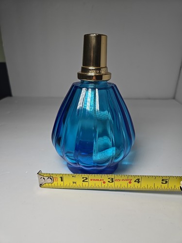 Lampe Berger Paris Oil Lamp Blue Glass Round Ribbed Shape With Wick | eBay