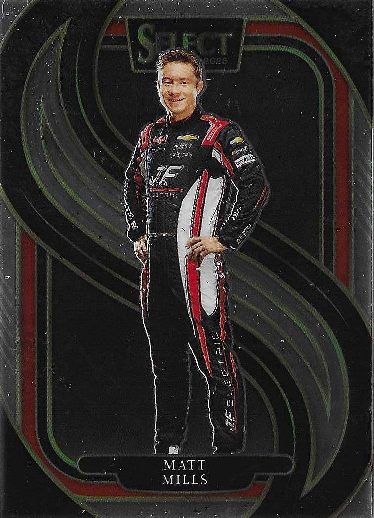 Matt Mills 2025 Select NASCAR #208 Base Trackside Silver NASCAR Logo ...