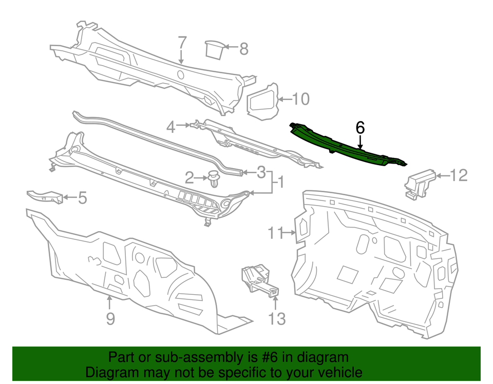 Genuine GM Plenum Upper Panel 13256295 | eBay