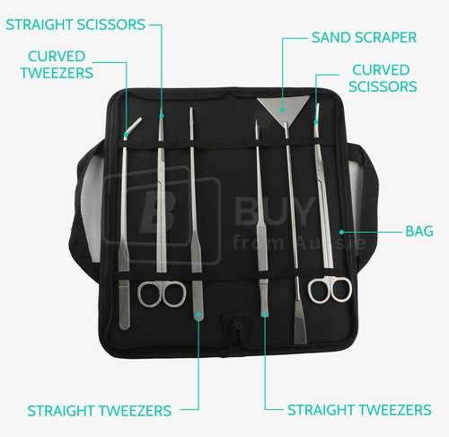 Aquarium Tool Stainless Steel Aquatic Plant Tweezers Scissor Spatula Aquascaping | eBay Australia