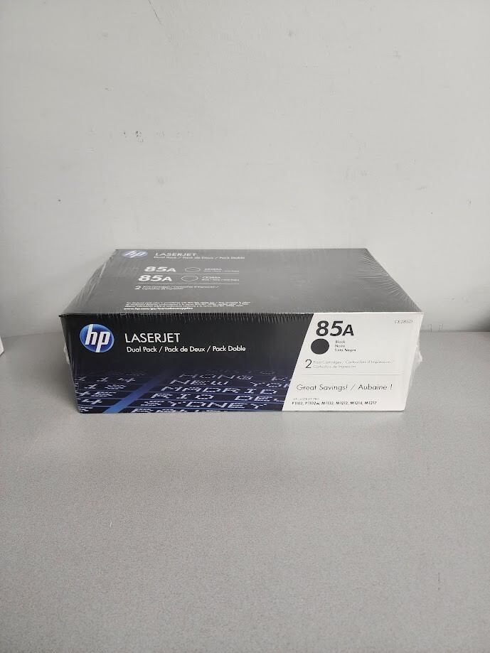 HP 85A Black Original LaserJet Toner Cartridge, CE285AD Dual Pack ...